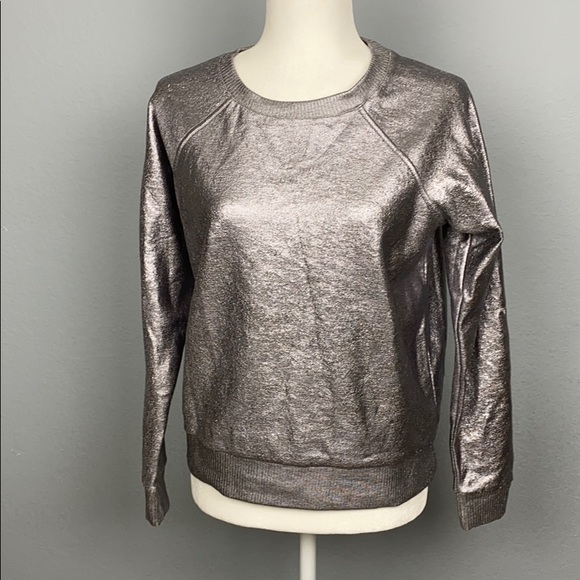 Hot Topic | Sweaters | Nwot Hot Topic Metallic Silver Crew Neck Sweater ...